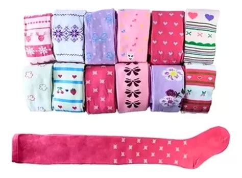 6 Panty Medias Ballerinas Niña Niños Con Diseños Invierno Cuotas Sin