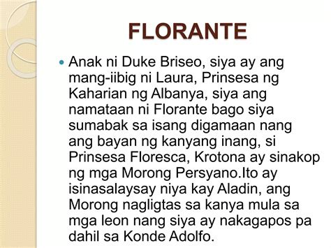 Mga Tauhan Sa Florante At Laura Pptx