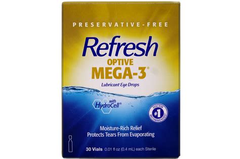 Refresh Optive Mega 3 Lubricant Eye Drops 30 Single Use Pack Of 18