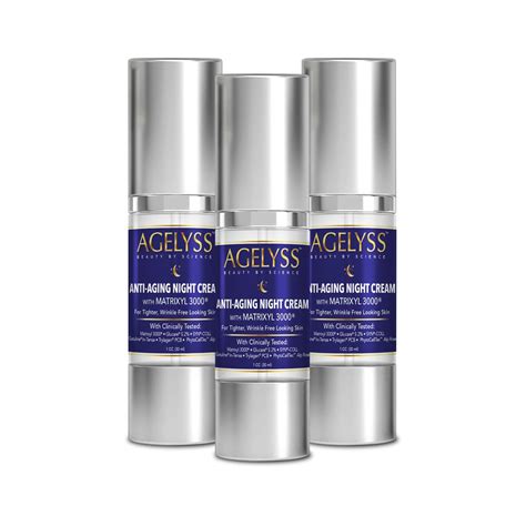 Agelyss Anti Aging Night Face Cream 3 Bottles Beauty