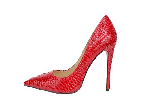 Women Shoes Christian Louboutin Blood Red Python Leather So Kate