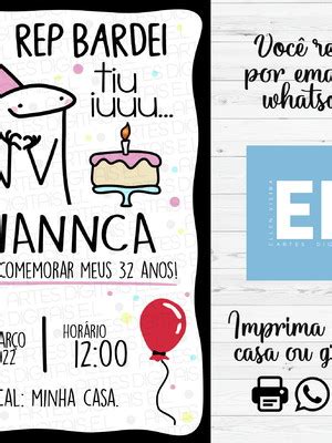 Convite Virtual Tag Arte Digital Flork Bento Rapi Bardei Compre