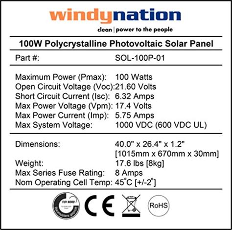 WindyNation 100 Watt Solar Panel Complete Off Grid RV Boat Kit With LCD