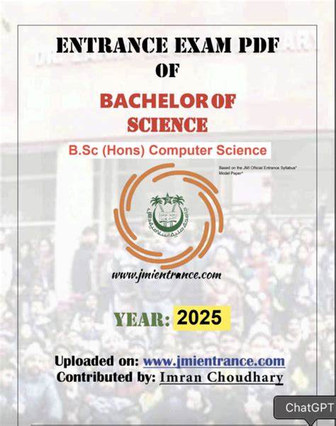 Bsc Computer Science 2025 Jamia Model Question Paper Jmientrance