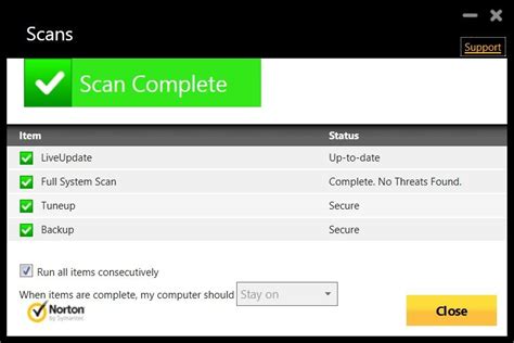 Screenshot Of Full System Scan Results Norton 360 Windows 81 Home