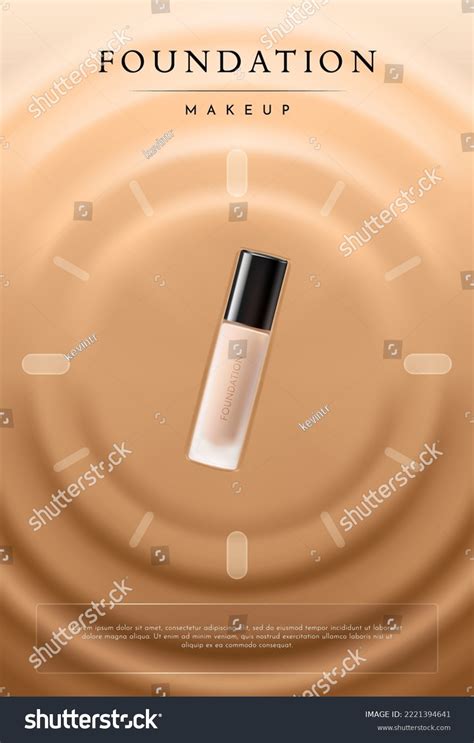 Foundation Makeup Product On Liquid Foundation Stock Vector Royalty