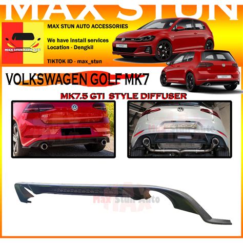 Volkswagen Golf Mk7 5 Gti Rear Diffuser Golf R Golf R Line R Line Rline Golf Gti Golf Tsi