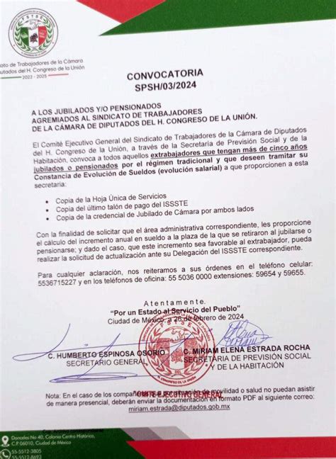 Constancia De Evolución De Sueldos Jubilados Sindicato