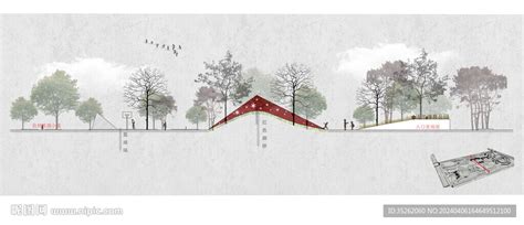 景观剖面图设计图 景观设计 环境设计 设计图库 昵图网