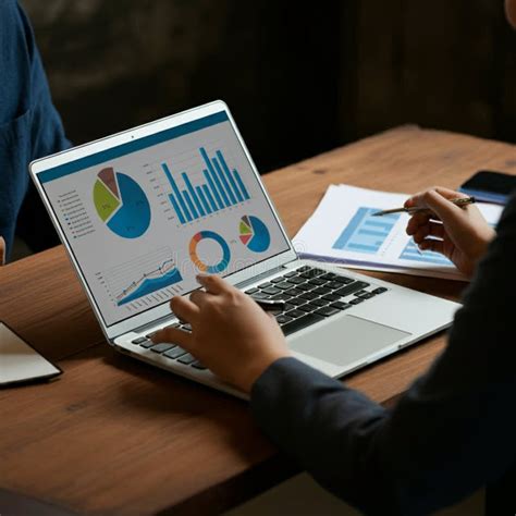 Ai Image Of A Laptop Screen Displaying Charts And Graphs With Data