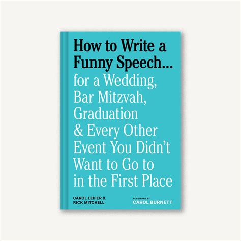 How To Write A Funny Speech Chronicle Books