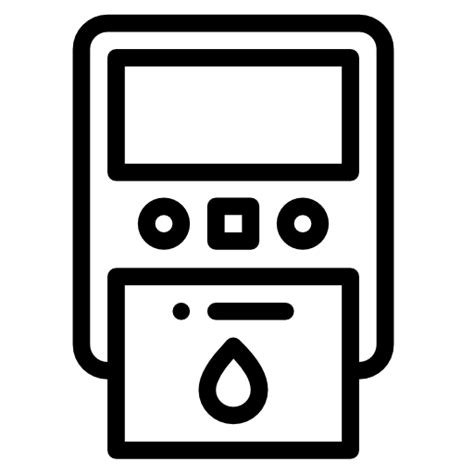 Hemoglobin Test Meter Detailed Rounded Lineal Icon