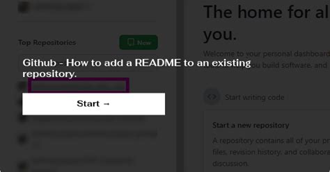 github how to add a readme to an existing repository