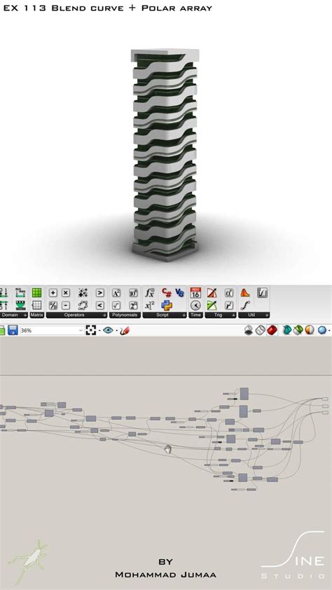 Grasshopper Ex 113 Blend Curve Polar Array Organic Architecture