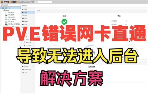 Proxmox Virtual Environment（简称pve）进行了错误的直通导致无法进入后台的解决方法 Zg992 私有云 哔哩哔哩视频