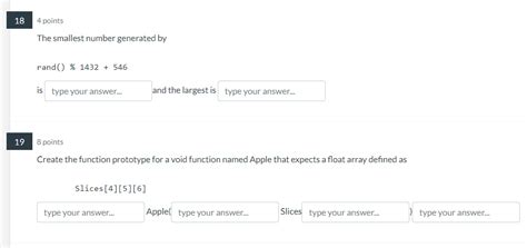 Solved Points The Smallest Number Generated By Rand Chegg