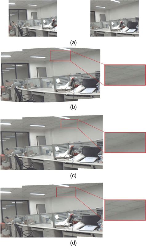 The Results Of Indoor Image Stitching A Indoor Images B The