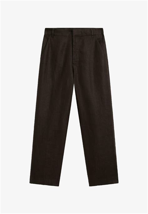 Massimo Dutti Full Length Darted Pantalon Classique Mottled Dark