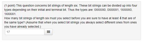Solved Point This Question Concerns Bit Strings Of Chegg