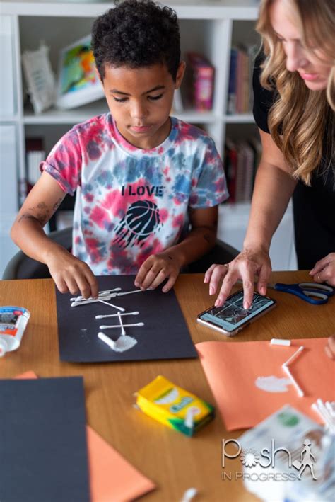 How To Make This Fun And Cute Q Tip Skeleton Craft Posh In Progress