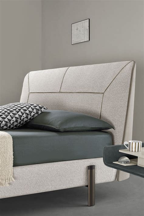 Angled Headboard Upholstered King Platform Bed Nara Bodema