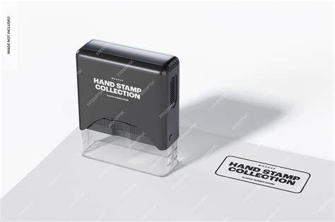 Premium Psd Plastic Rubber Stamp Mockup Perspective