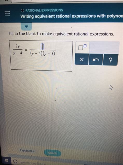 Solved O Rational Expressions Writing Equivalent Rational