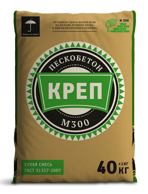 Пескобетон Креп М-300,40кг, купить оптом и в розницу в Москве