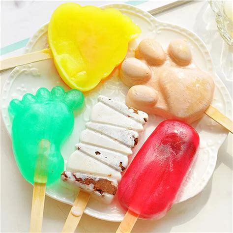 50pcspack Diy Handicraft Natural Wooden Popsicle Sticks Ice Cream