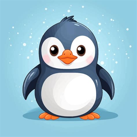 El Vector Del Pingüino Es Lindo Vector Premium