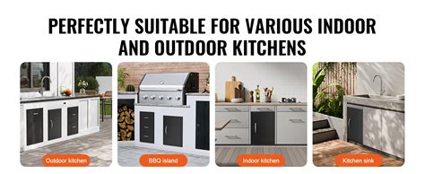 Vevor Bbq Access Door 16w X 22h Inch Single Outdoor Kitchen Door Cold