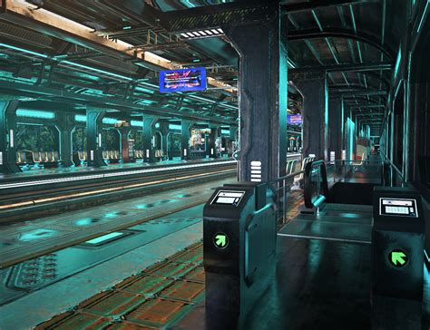 Xi Cyberpunk Metro Station Daz 3d