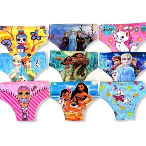 Calcinha Infantil Personagens Sublimada Revenda Princesas Atacado