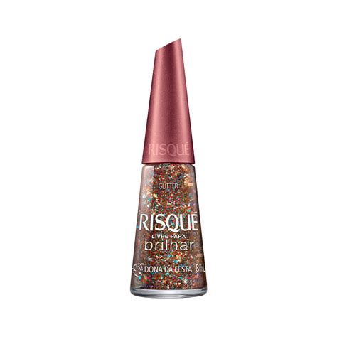 Esmalte Risque Livre Para Brilhar 8ml Dona Da Festa Preço Popular