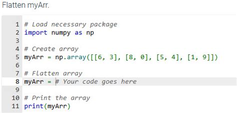 Solved Flatten Myarr Load Necessary Packageimport Numpy As Chegg
