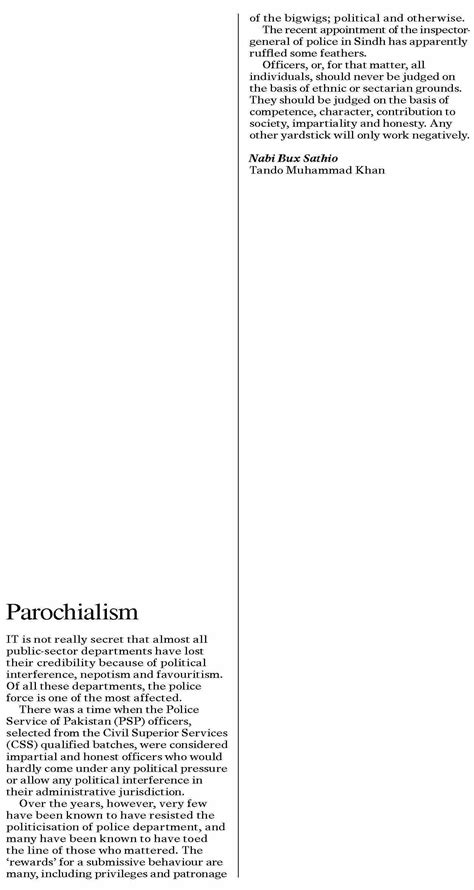 Dawn Epaper Sep 22 2023 Parochialism