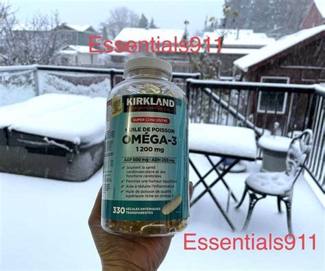 Kirkland Omega 3 Fish Oil 1200mg Super Concentrate 330 Softgels From