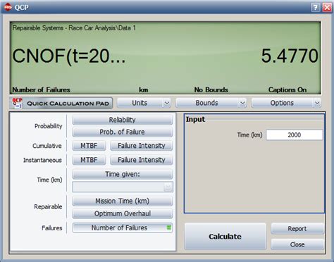 Example Using Power Law Model For Repairable Systems Analysis