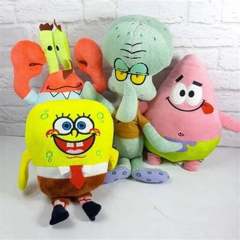 خرید و قیمت عروسک پولیشی باب اسفنجی،پاتریک،آقای خرچنگ و اختاپوس همگی
