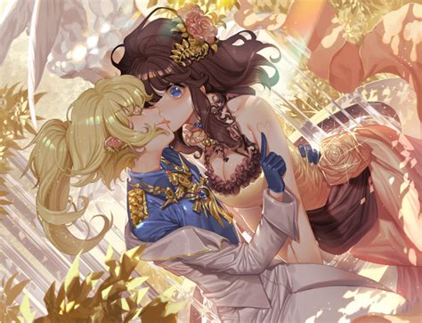 Rule 34 2girls Artist Request Blonde Hair Blue Eyes Blush Breasts