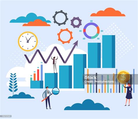 회계 통계 관리 개념입니다 벡터 플랫 만화 그래픽 디자인 일러스트 마케팅에 대한 스톡 벡터 아트 및 기타 이미지 마케팅 경제 금융 Istock