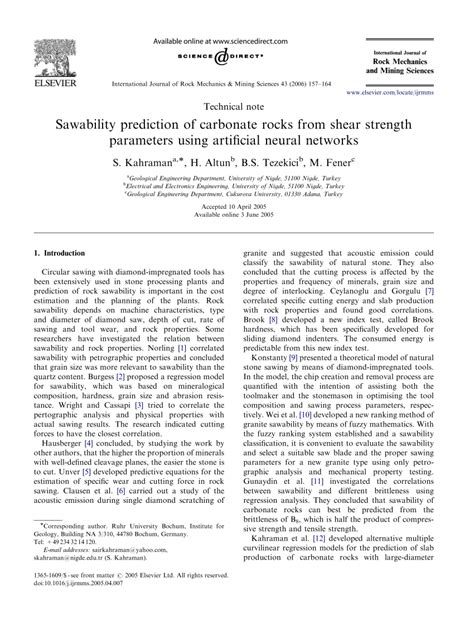 Pdf Estimating The Penetration Rate In Diamond Drilling In Laboratory Works Using The