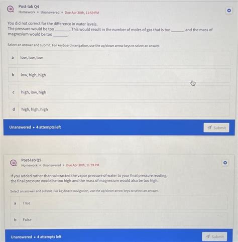 Solved 1 Homework Unanswered Due Apr 30th 1159 Pm