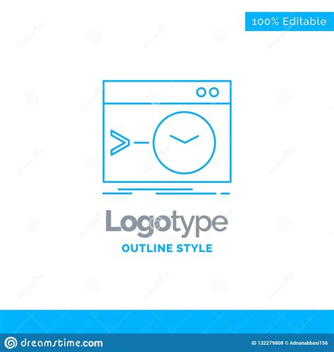 Blue Logo Design For Admin Command Root Software Terminal B Stock