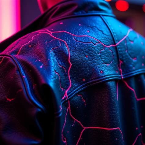 Free Neon Circuit Jacket Image Leather Cyberpunk Neon Download At