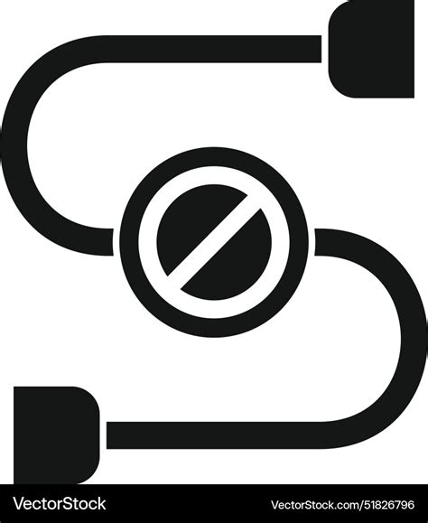 Cable Disconnected Icon Showing Stop Connecting Vector Image