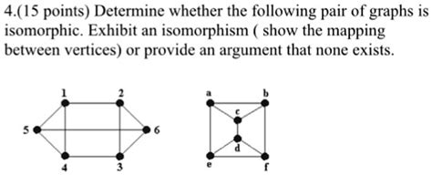 Solved Points Determine Whether The Following Pair Of Graphs Is