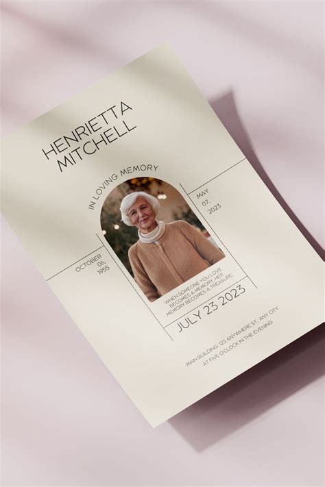 Classy Funeral Program Template Simple Funeral Memorial Obituary Order