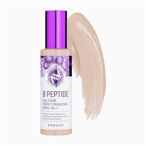 Купить Тональный крем с пептидами 8 Peptide SPF50 + PA +++ №21 ENOUGH ...