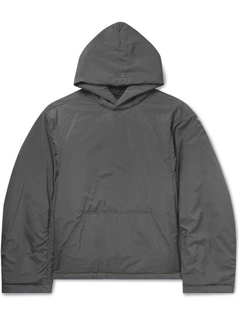 Balenciaga Oversized Padded Shell Hoodie Gray Balenciaga